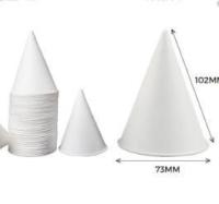 China 4.5oz 120 GSM White Disposable Paper Cone Cup with PE Film for Hotels and Supermarkets for sale