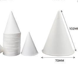 China 4.5oz 120 GSM White Disposable Paper Cone Cup with PE Film for Hotels and Supermarkets for sale
