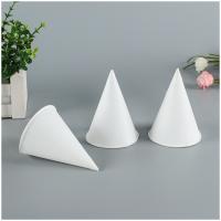 China 4.5oz 120 GSM White Disposable Paper Cone Cup with PE Film for Hotels and Supermarkets for sale