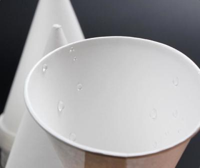 China White 120 GSM PE Coated Paper Cone Cup 4oz Disposable for Hotels Airports Supermarkets for sale