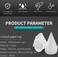 China White 120 GSM PE Coated Paper Cone Cup 4oz Disposable for Hotels Airports Supermarkets for sale