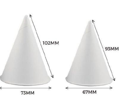 China PE Film Paper Cone Cup 4oz 120 GSM 5000 Pieces per Carton Disposable for Airport Hotel Supermarket for sale