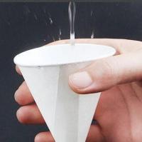 China White Disposable Paper Cone Cup 4oz 67x93mm PE Coated Hot Drink Cup for Public Places for sale