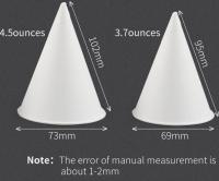 China White Disposable Paper Cone Cup 4oz 67x93mm for Airport Hospital Public Place for sale