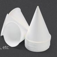 China Disposable Paper Cone Cup 4oz 67x93mm for Airport Hospital Use for sale