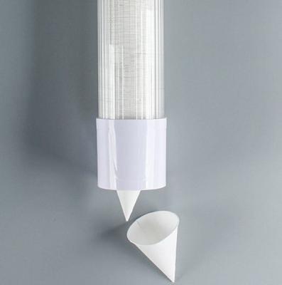 China White Disposable Paper Cone Cup 4oz 67x93mm Food Grade Eco Friendly for Water Dispenser for sale