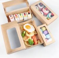 China Transparent Cake Box Kraft Paper Container with Regular Supply and Customized Request for sale