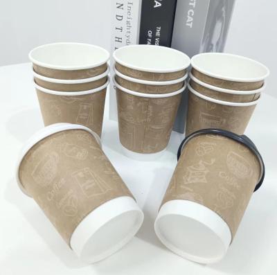 China Double-Layer Paper Cup with Lid The Perfect Combination of and Functionality for sale