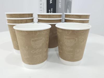 China Wholesale Disposable Double Wall Kraft Paper Cups 3oz-16oz for Hot and Cold Drinks for sale