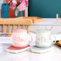 China Ceramic Cup 55 Degree 380ml Constant Temperature Cup Set Gift Boxed for Wedding Gift for sale