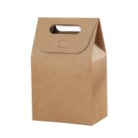 China Kraft Cake Box 5.5in 8in Eco-Friendly Disposable Baking Packaging with Handles for sale