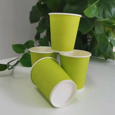 China Disposable 12 oz Single Wall Paper Cup 150-340 GSM Eco-Friendly Coffee Cup for sale