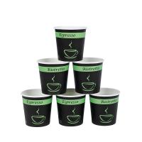 China Custom Logo 8oz 76x53x89mm Disposable Hot Drink Paper Cup Biodegradable Eco Friendly for sale