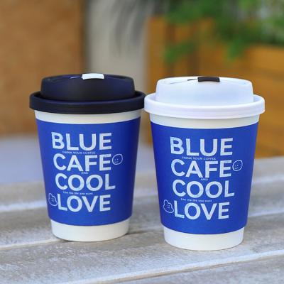 China Eco Friendly Disposable 8 OZ Coated Tea Paper Cup Custom Logo Food Grade Biodegradable for sale