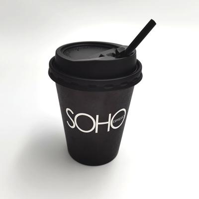 China 8 OZ 76mm Disposable PLA Coffee Paper Cups 50pcs per Sleeve Custom Logo for sale