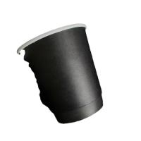 China 90 Caliber 8 OZ Disposable Milk Tea Cup Double Layer Hollow Paper Cup Custom Logo for sale