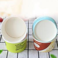 China Custom Logo Disposable Ice Cream Paper Cups 3oz to 16oz Frozen Yogurt Gelato Bowls for sale