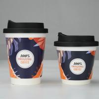 China Custom Logo Disposable Paper Cups 3oz to 16oz for Coffee Espresso Cappuccino Tea for sale
