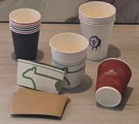 China Disposable Kraft Paper Cup Sleeve 8-14oz Custom Logo Heatproof Hot Cold Drink Protector for sale
