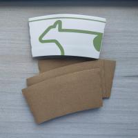 China Eco Friendly Recycled Paper Corrugated Coffee Cup Sleeve Custom Size 8oz 14oz for sale