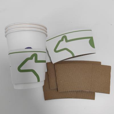 China Custom Printed Logo Coffee Cup Sleeves Eco-Friendly and Recyclable for Hot Drinks for sale