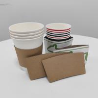 China Disposable Coffee Cup Sleeves Design for Double Corrugated Paper Cup Jackets for sale