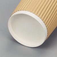 China Single Wall Takeaway Paper Cup 32oz 1000ml with Sleeves and Lids Custom Coffee Plastic Free for sale