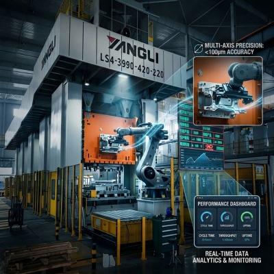 China Robotic Stamping Line High Volume Production Compact Design for sale