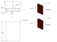 China BLDC Motor Neodymium Arc Magnets R14.5 x R17.5 x 40mm N50SH Grade for Industrial Applications for sale