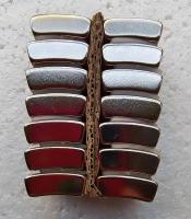 China N52 Sintered Neodymium Arc Magnet 25mm x 30mm x 9mm with NiCuNi Coating for Motors and Wind Turbines for sale