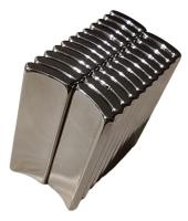 China Custom Arc Shape BLDC Motor Neodymium Magnet R14.5 x R17.5 x 40 mm N50SH Grade for Industrial Applications for sale