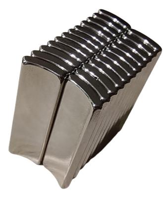 China Custom Arc Shape BLDC Motor Neodymium Magnet R14.5 x R17.5 x 40 mm N50SH Grade for Industrial Applications for sale