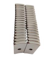 China Arc Shape Magnet for Motor Customized Size High Temperature Neodymium With Countersunk Hole for sale