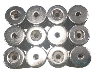 China N52 Neodymium Countersunk Disc Magnets 19mm x 6mm with High Magnetic Strength for Industrial Applications for sale