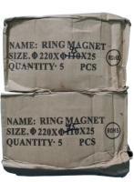 China Permanent Circular Ferrite Ring Magnet D220×D100×25mm Y35 Grade for Motors and Speakers for sale