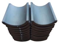 China Hard Ferrite Arc Magnet Y33 Grade R35.5xR28.2x61x80mm for 190W DC Motors for sale