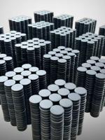 China Industrial Neodymium N35 Black Epoxy Disc Magnet 10mm Diameter for Refrigerator for sale