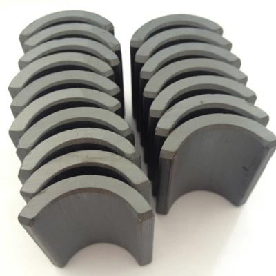 China Small Arc Shape Ceramic Ferrite Magnets Y25-Y35 Grade with ±2% Tolerance and High Coercive Force for DC Motors for sale
