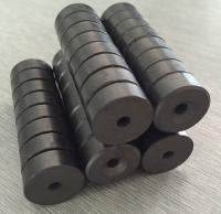 China Custom Ceramic Ferrite Pot Y30BH Magnet with Countersunk Hole D15.2 X H6 X d3.2 X d8 mm - ROHS Certified for sale