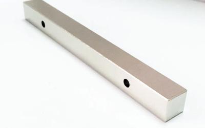 China N52 N50 Long Industrial Neodymium Magnets for Generators and Motors with Holes - ±0.05mm Tolerance, 240°C Max Temperature for sale