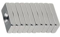 China Super Strong N52 Neodymium Permanent Magnets Block With Two Countersunk Holes for sale