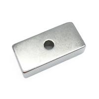 China 20*10*3mm N35 Neodymium Block Countersunk Magnets With Screw Hole for sale
