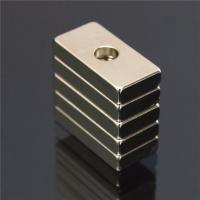 China 20*10*3mm N35 Neodymium Block Countersunk Magnets With Screw Hole for sale