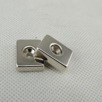 China 20*10*3mm N35 Neodymium Block Countersunk Magnets With Screw Hole for sale