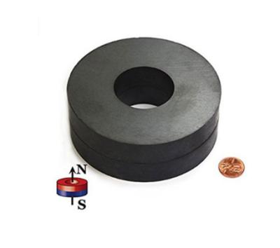 China Permanent Pneumatic Ferrite Cylinder Ring Magnet with ±2% Size Tolerance and Y25-Y35 Grade Options for Industrial Applications for sale