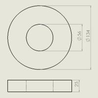 China Permanent Circular Ferrite Ring Magnet 150mm x 100mm x 25mm - High Magnetic Grade Y25-Y35 for DC Motors & Speakers for sale