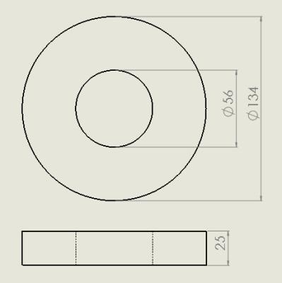China Permanent Circular Ferrite Ring Magnet 150mm x 100mm x 25mm - High Magnetic Grade Y25-Y35 for DC Motors & Speakers for sale