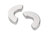 China N52 Sintered Neodymium Arc Magnets - Custom Size ±0.05mm Tolerance, 14.4-14.8 Br Grade for Motors & Wind Turbines for sale