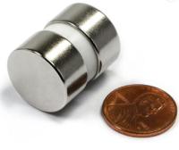 China N38 Grade Disc Shaped Neodymium Permanent Magnets with ±0.05mm Tolerance and 80°C Working Temperature for sale