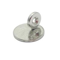 China Neodymium Permanent Rare Earth Ring Magnets with M3 Countersink Holes - N35 to N52 Grade, ±0.05mm Tolerance for sale